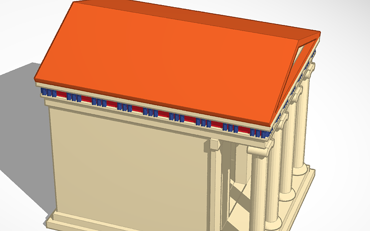 3D design Prostyle greek temple (Templo griego Próstilo) - Tinkercad