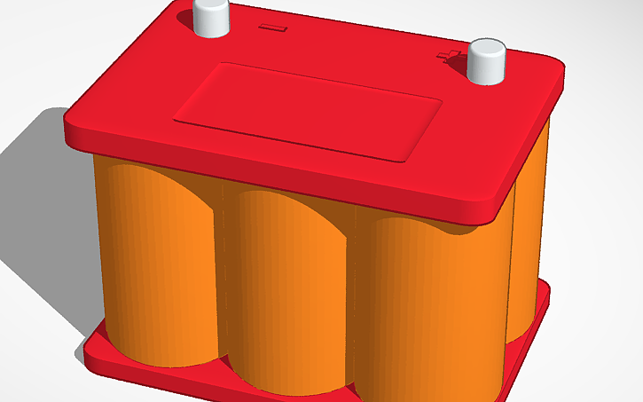 3d Design Battery Tinkercad