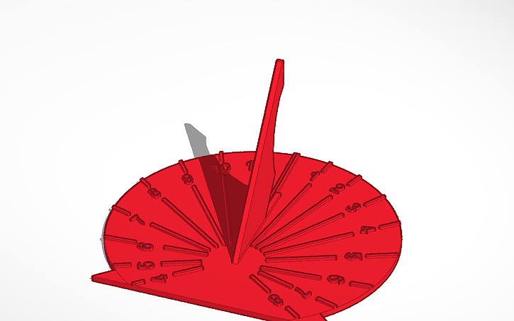 3D design Sundial for London area in UK - Tinkercad