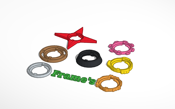 3D design Beyblade Frame's - Tinkercad