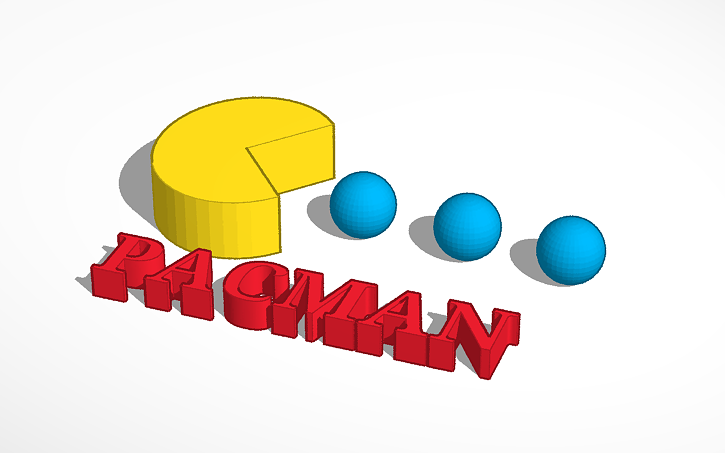 3D design PACMAN GAME OVER - Tinkercad