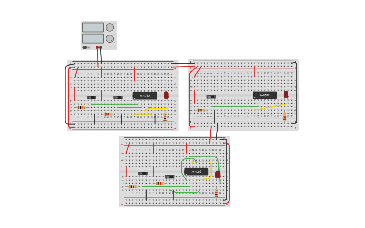 Circuit Design Basic Logic Gates Using Universal Gates Tinkercad