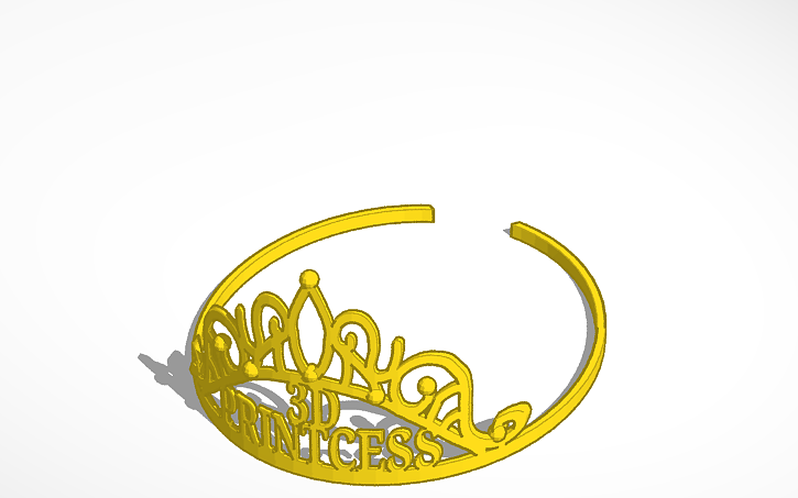 3D design 3d Printcess Tiara - Tinkercad