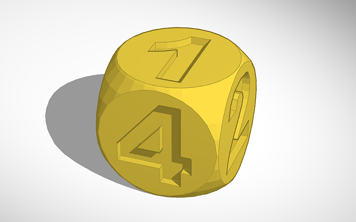 3D design dice - print - Tinkercad