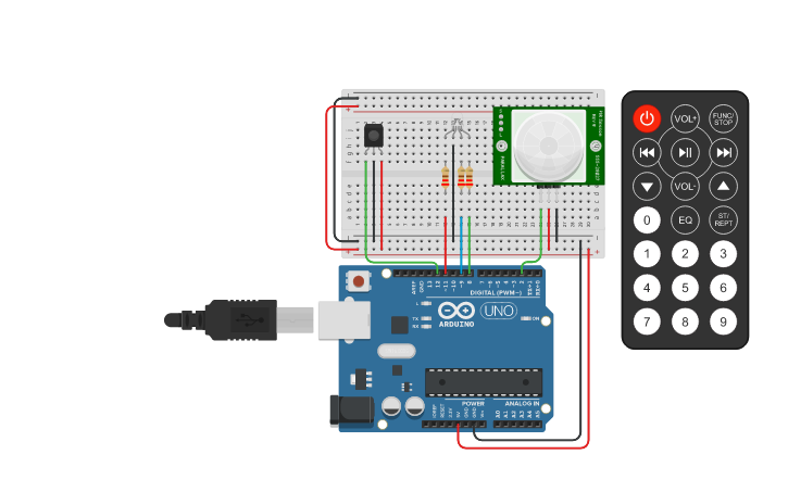 Circuit Design Pir Sensor Tinkercad