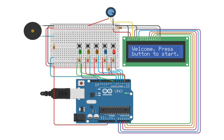 Circuit Design Whack A Mole Tinkercad Vesion Tinkercad