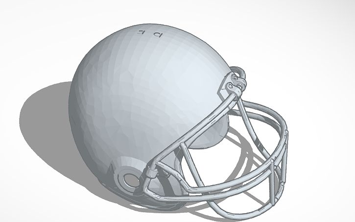 3D design 80s - 90s football helmet - Tinkercad