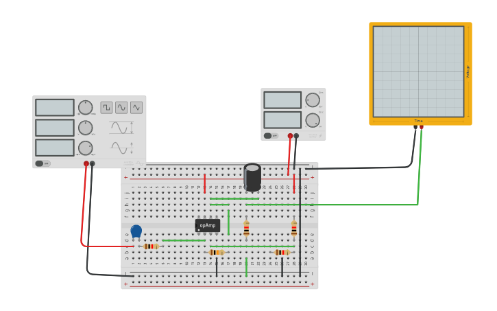 Circuit design inverter - Tinkercad