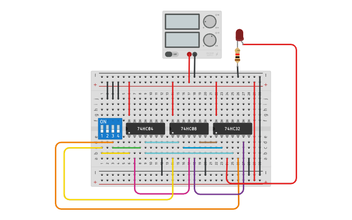 Circuit Design Using Basic Gates Tinkercad