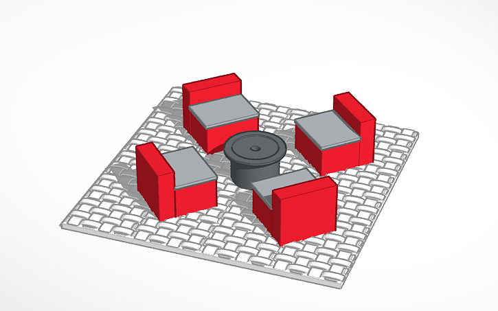 3D design Fire Pit Area | Tinkercad