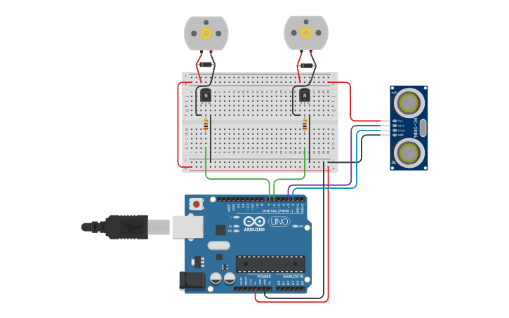 Circuit design rower - Tinkercad