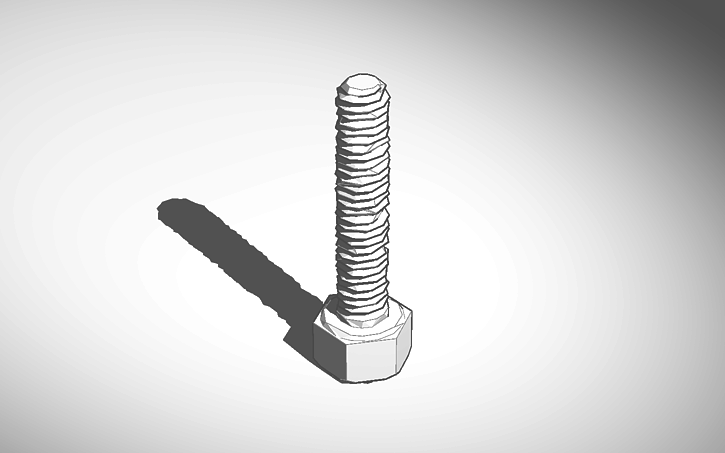 3D design m6 screw - Tinkercad