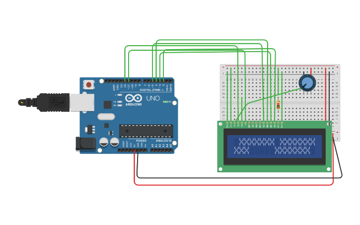 Circuit design LCD display - Tinkercad Circuit design LCD display - Tinkercad