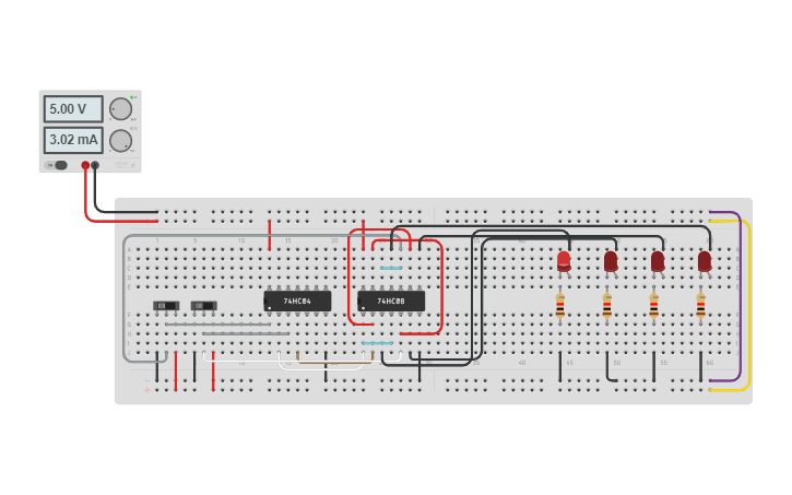 Circuit design Decoder circuit - Tinkercad Circuit design Decoder circuit - Tinkercad