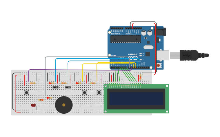 Circuit design Alarm clock - Tinkercad
