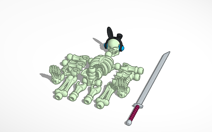 3D design Skeleton figure - Tinkercad