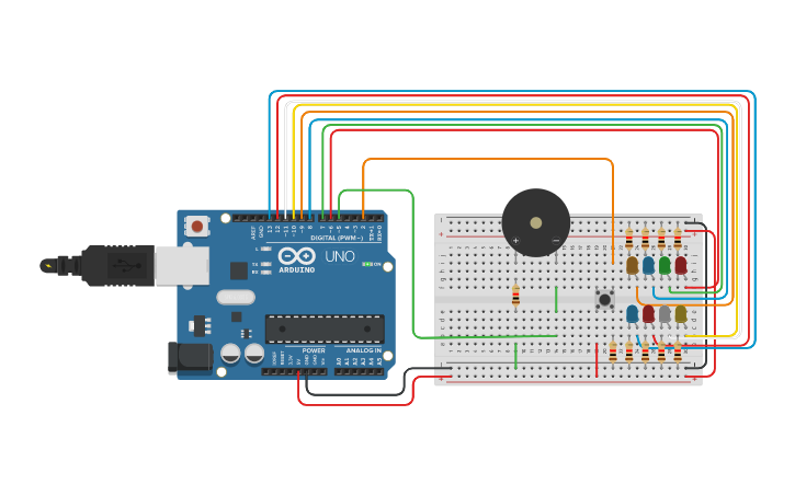Circuit design Lab 7 - Level 3 - Tinkercad