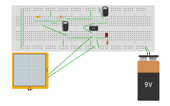 Circuit design 555 timers Simulation 3: Astable Multivibrator - Tinkercad Circuit design 555 timers Simulation 3: Astable Multivibrator - Tinkercad