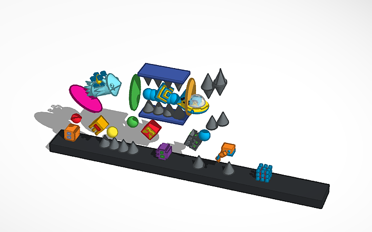 3D design geometry dash thingy idk | Tinkercad