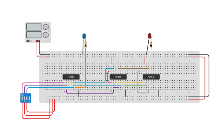 Circuit design Full Adder Logic Gates - Tinkercad