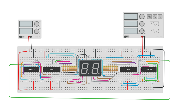 Circuit design Contador de 0 a 99 - Tinkercad