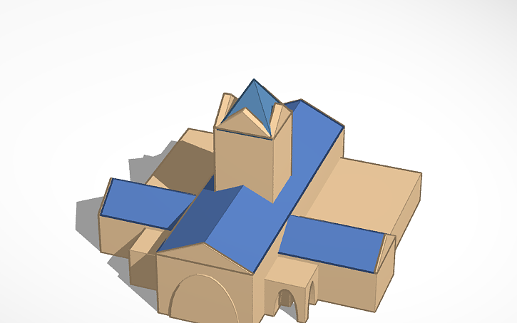 3D design Mini-temple - Tinkercad