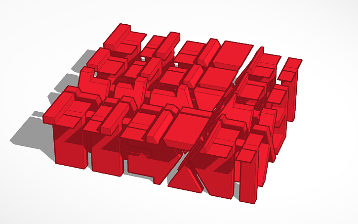 3D design Text Illusion - Tinkercad