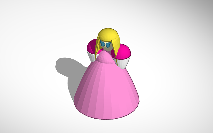 3D design Princess Peach - Tinkercad