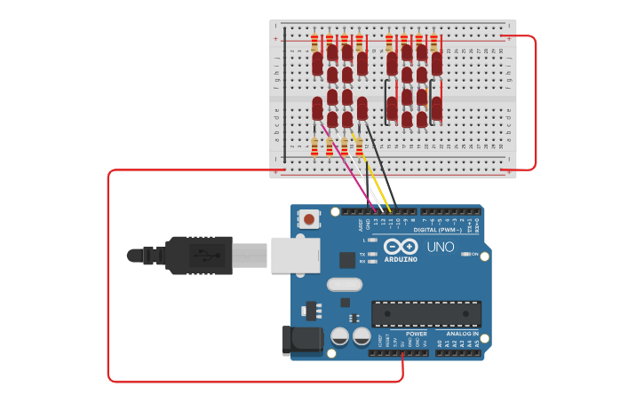 Circuit design Ejercicio 3 - Tinkercad