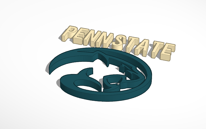 3D design Copy of PENN STATE LOGO - Tinkercad
