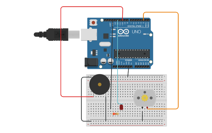 Circuit design Comunicación serial terminado | Tinkercad