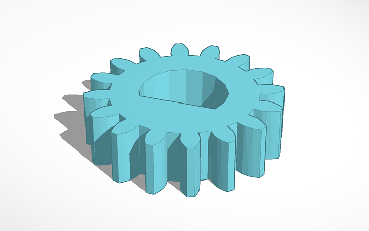3D design Engrenage 16 dents - Tinkercad