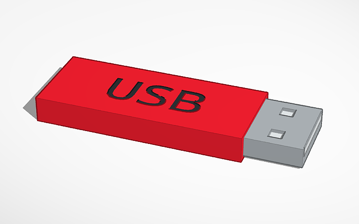 3D design usb - Tinkercad