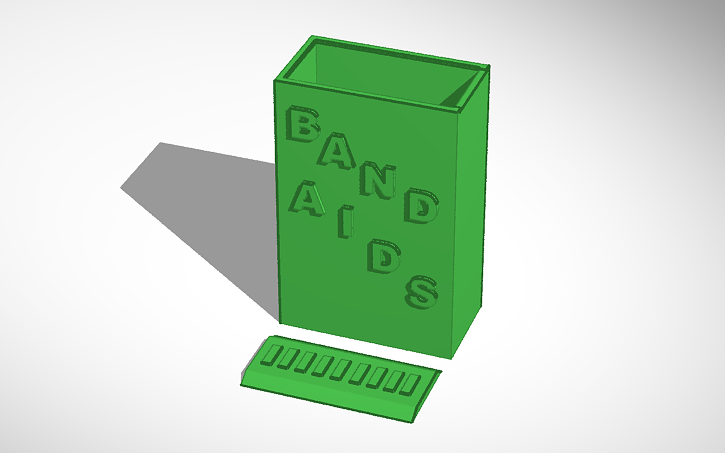 3d Design Bandaid Container Tinkercad