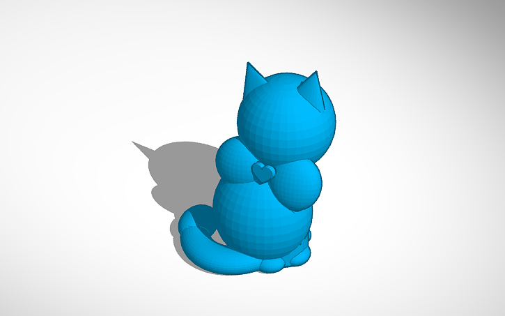 3D design cat - Tinkercad