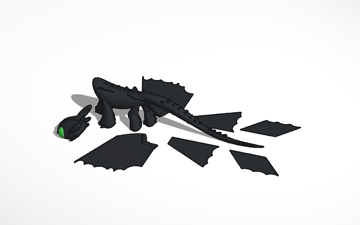 3D design Toothless again - Tinkercad