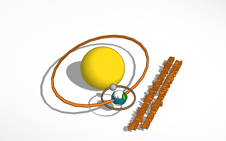 3D design Solar Eclipse Model - Tinkercad