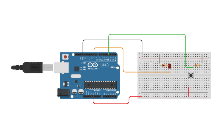 Circuit design Interrupt - Tinkercad