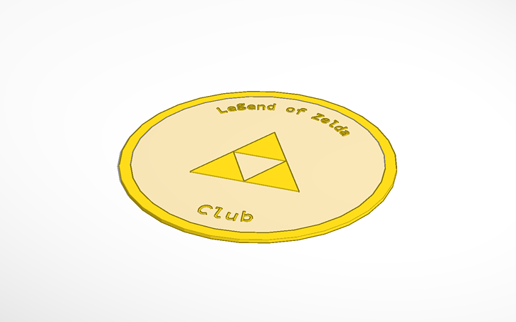 3D design Copy of Legend of Zelda Club Badge! Copy if you are a zelda ...