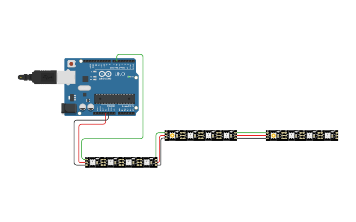 Circuit design Led strip Flux Capacitor BTTF - Tinkercad