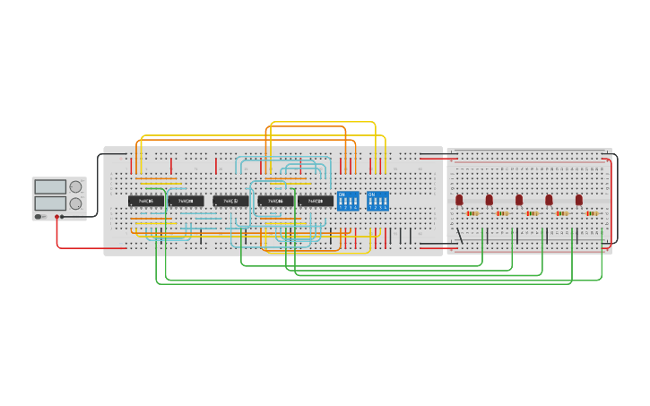 Circuit Design 4 Bit Adder Tinkercad