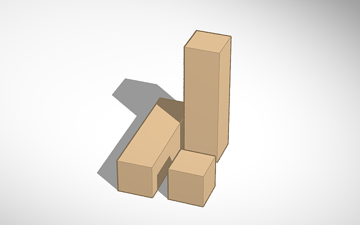 3D design Block of wood - Tinkercad