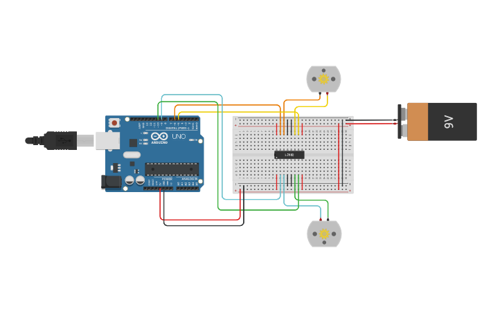 Circuit design Motor - Tinkercad