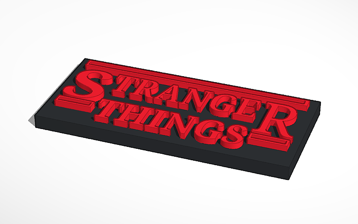 3D design Stranger Things - Tinkercad