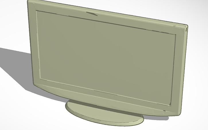 3D design LED Monitor White Screen | Tinkercad