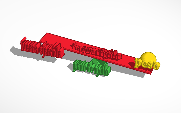 3D design palanca - Tinkercad