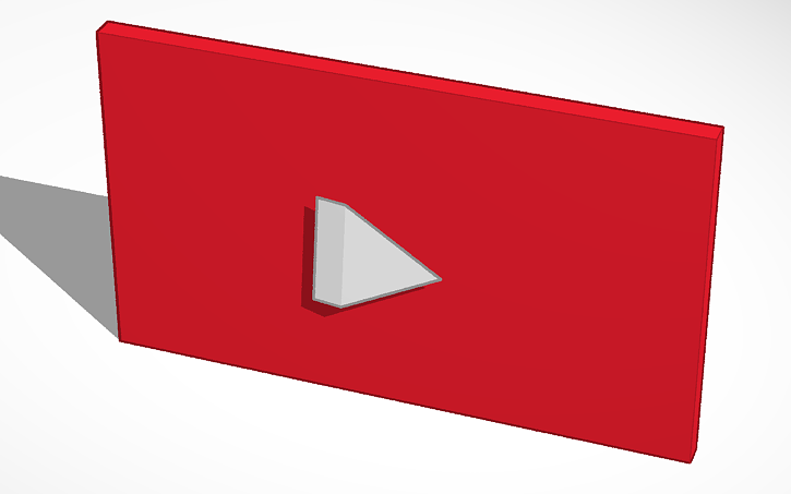 3D design youtube sign - Tinkercad