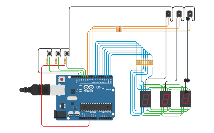 Circuit design Algoritmul 2.5 | Tinkercad
