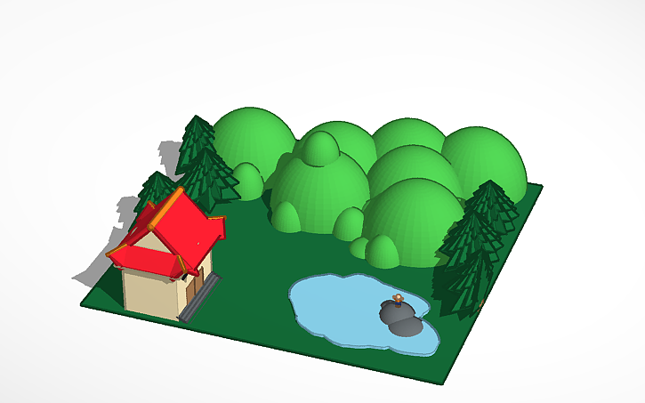 3D design Landscape - Tinkercad