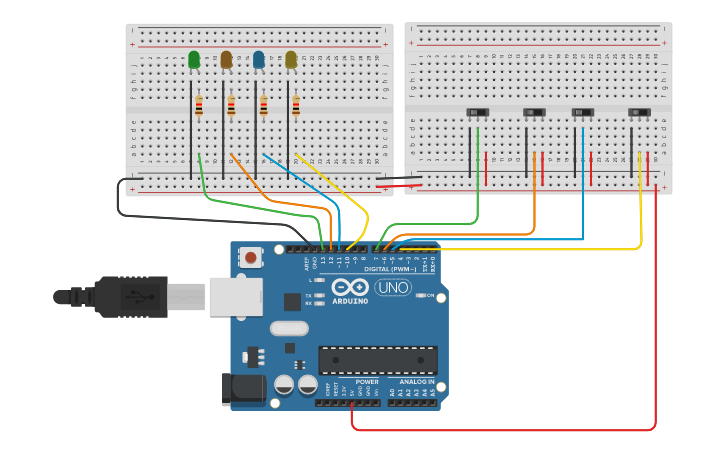 Circuit Design Binary To Gray Tinkercad